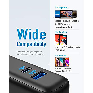 Anker 60W PIQ 3.0 & GaN Tech Dual Port Charger, PowerPort Atom III (2 Ports) Charger with a 45W USB C Port, for USB-C Laptops, MacBook, iPad Pro, iPhone, Galaxy, Pixel and More
