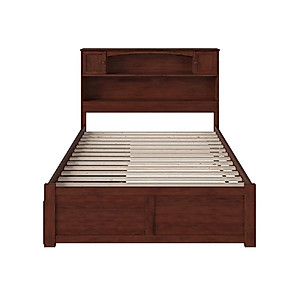Leo & Lacey Urban Full Storage Platform Bed in Walnut