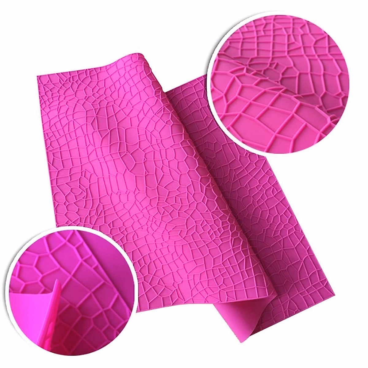 ART Kitchenware Large Size Crocodile Alligator Impression Mat Embossed Silicone Cake Lace Mat 23.6x 15.75" Fondant Cake Decorating Tools Gum Paste Molds Cake Molds Pastry Baking Tools BLM-26