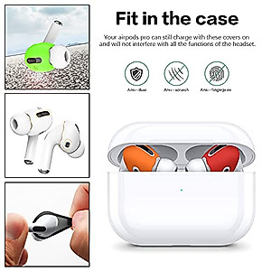 [5 Pairs] for AirPods Pro Ear Tips Covers, WQNIDE Silicone Anti-Slip/Dust/Shock Ear Covers Accessories Compatible with Apple AirPods Pro 1st Generation (5 Colors)