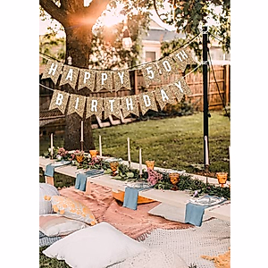 Pre-Strung Happy 50th Birthday Banner - NO DIY - Gold Glitter 50th Birthday Party Banner - Pre-Strung Garland on 6 ft Strands - Gold Birthday Party Decorations & Decor. Did we mention no DIY?