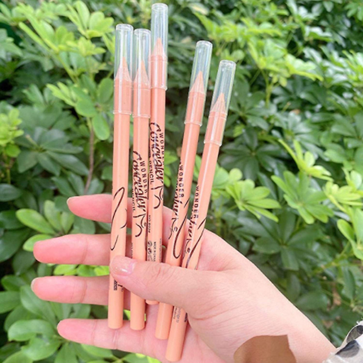 6 PCS Dark Circles Treatment Multi-Use Concealer pen, Wonder Concealer Pencil Tricolor, Professional Makeup Covered Concealer Pen Tattoo Concealer (Combination)