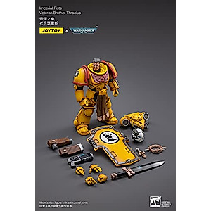 BLOOMAGE JOYTOY (BEIJING) TECH Warhammer 40K: Imperial Fists Veteran Brother Thracius 1:18 Scale Action Figure, Multi