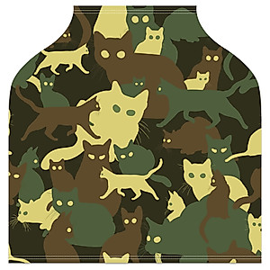 Baby Car Seat Stroller Covers Camouflage Ghost Cat Kitten Camo Nursing Cover Breastfeeding Scarf Soft Breathable Stretchy Infant Car Canopy Coverage Carseat Cover for Boys and Girls Multi Use