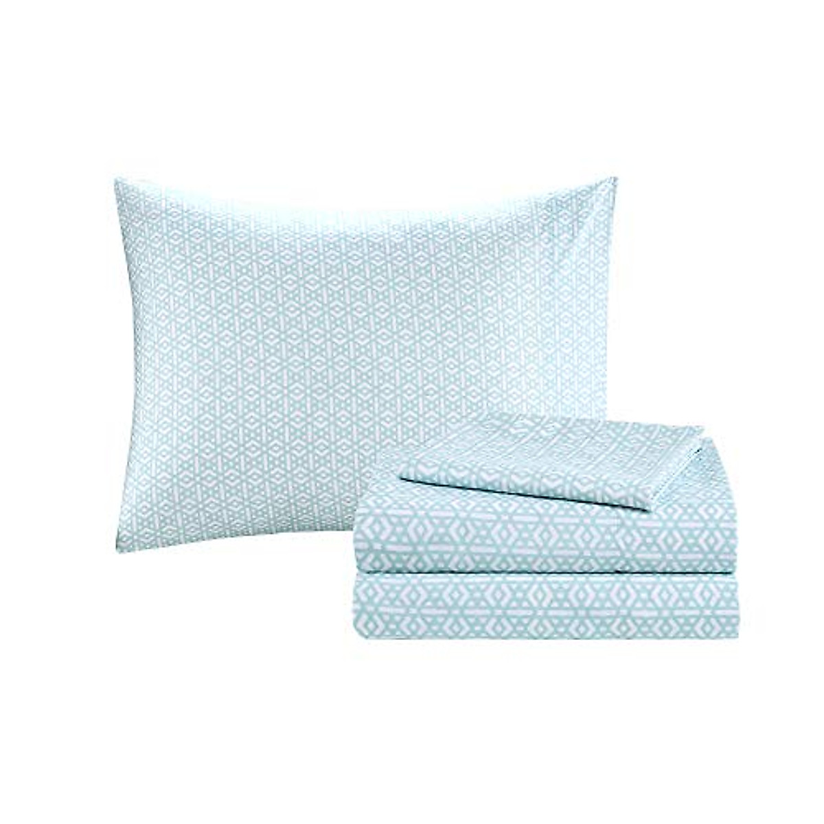 Intelligent Design Complete Bed In A Bag Casual Boho Comforter with Sheet Set Decorative Pillow, All Season Bedding Set, Twin, Loretta Navy 7 Piece