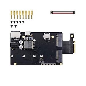 Khadas M2X Extension Board for Khadas VIM4(POE only with Power and Without Ethernet Data Support on VIM4)&VIM3/3L (Full-Featured, PCIe x1 Lane)&Edge-V (SSD-only, PCIe x4 Lane)&Quectel EM06 4G LTE
