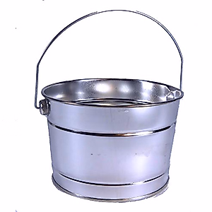 3 pc Lot of Galvanized Buckets 2 Quart w/Handle