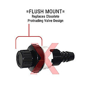 Hot Tub Spa Drain Valve - Cabinet Exterior Flush Mount - Attaches to Garden Hose