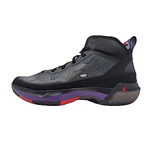 Nike Men's Air Jordan XXXVII Basketball Shoe, Black/True Red-Club Purple, 11 M US