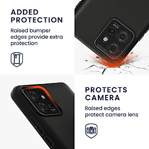 kwmobile Case Compatible with Motorola ThinkPhone Case - Soft Slim Protective TPU Silicone Cover - Black Matte