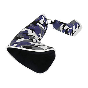 SEACLOUD Golf Blade Putter Cover Head Camouflage Pattern Headcover Protection with Magnetic Closure Headcovers Purple