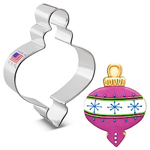 Christmas Finial Ornament Cookie Cutter, 4.25" Made in USA by Ann Clark