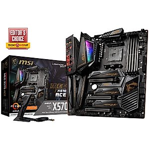 MSI MEG X570 ACE Motherboard (AMD AM4, DDR4, PCIe 4.0, SATA 6Gb/s, M.2, USB 3.2 Gen 2, AX Wi-Fi 6, 2.5G LAN, ATX)