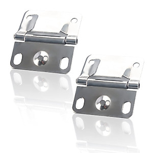 Cooler Stainless Steel Hinges with Screws Set Replacement -Compatible with Coleman Camping ice Chest Coolers Accessories 5235 6262 6270 (2 -Pack Stainless Steel Hinges)
