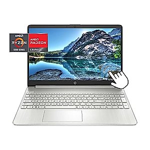 Newest 2022 HP 15.6＂ FHD Touchscreen Busienss Laptop, AMD Ryzen 5 5500U 6 core(Beat i7-1160G7, up to 4GHz), 16GB RAM, 512GB PCIe SSD, AMD Radeon Graphics, WiFi, Windows 11 + Ghost Manta Accessories