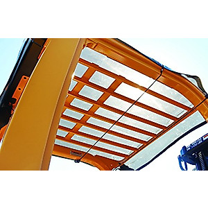 Eevelle USA Solarcap Universal Tinted Forklift Cover - Heavy Duty, Waterproof Vinyl - OSHA Compliant - Universal Fit, Sun & Rain Protection, 53"L x 45"W – Black