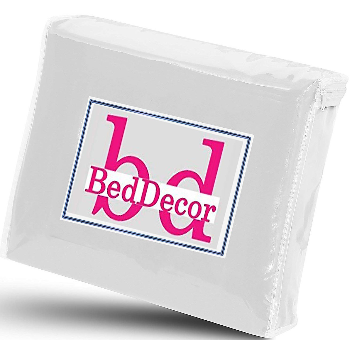 BedDecor Luxury Soft Brushed 400-Thread-Count Egyptian Cotton Embroidered Duvet Cover Set with Beautiful 2-Stripe Embroidery - - Full/Queen - White/Black