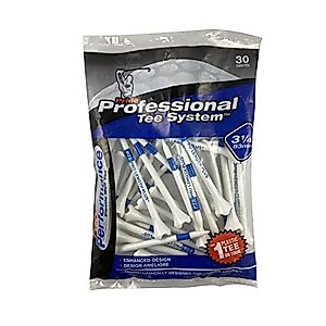 Pride Professional Tee System Plastic Golf Tees, 3-1/4 inch - 30 count (Blue),EV31430 White
