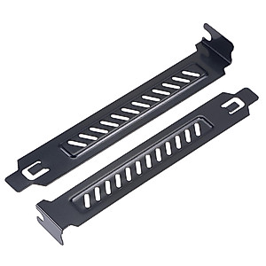 uxcell PCI Slot Covers with Screws for PC Case Airflow and Dustproof Black 5pcs