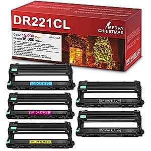 DR-221CL Drum Unit 5-Pack : NUCALA 221CL Drum Compatible Replacement for Brother DR-221CL Drum HL-3140CW HL-3150CDN HL-3170CDW MFC-9140CDN MFC-9330CDW MFC-9340CDW Printer (Black Cyan Yellow Magenta)