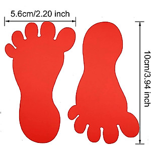 GOCROWN 48 Pcs 24 Pairs Footprint Stickers Baby Kids Footprint Decals for Floor Wall Stairs to Guide Directions,6 Colors