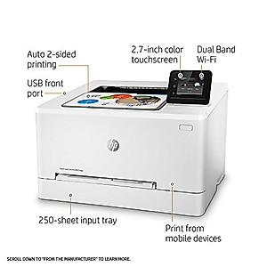 HP Laserjet Pro M254dw Wireless Color Laser Printer (T6B60A) (Renewed)