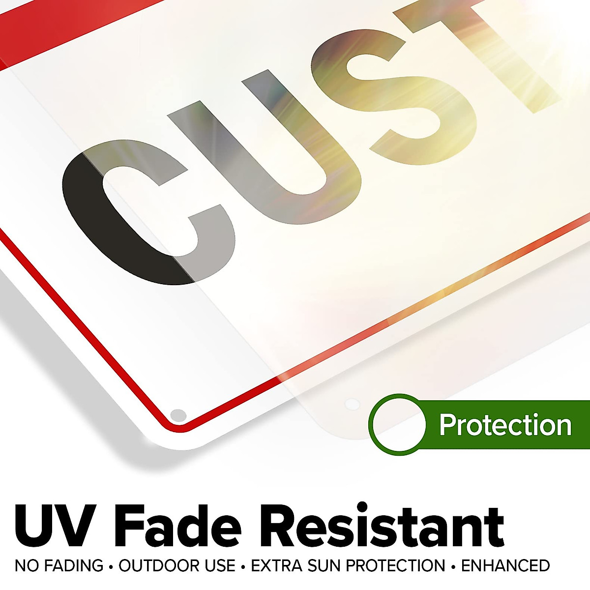 Custom Sign, Custom Sign for Business, Indoor/Outdoor use. 10x14 Inches, Rust Free .040 Aluminum, Fade Resistant, Made in USA by My Sign Center (Header)