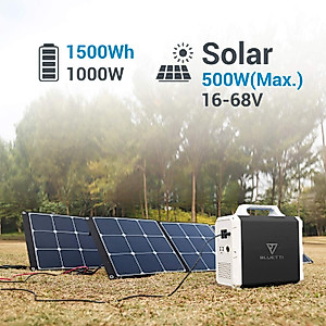 BLUETTI EB150 Solar Generator with 2PCS 200W Solar Panel SP200 Included,Portable Power Station 1000W AC Inverter for Home Use Lithium Battery Backup Solar Bundle Kit for Power Outage Outdoor Camping