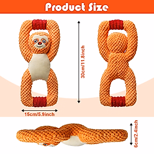 samtotopets Large Squeaky Dog Toys, Stuffed Animal Dog Plush Toy,Interactive Puppy Toys with Crinkle Paper for Small, Medium, and Large Dogs,Daily Companionship, Training Reward Gift.