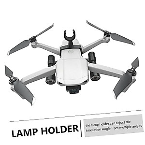 Veemoon 1 Set Night Light Bracket Night Light Mini Drone Camera Drones Bling Accessories Drone Light Clamp Drone Device Holder Drone Night Light Holder Floodlight Support Vac Accessories
