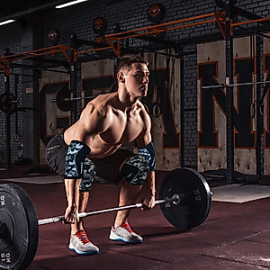 Knee Sleeves (1 Pair), 7mm Neoprene Compression Knee Braces, Great Support for Cross Training, Weightlifting, Powerlifting, Squats, Basketball and More Large