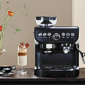 MIROX Barista Espresso Coffee Maker Machine With Grinder Electric For Home Use, Coffee Maker Cappuccino Machine With Milk Frother Latte Macchiato Cuppuccino Machine 2000ML Water Tank, 1450w