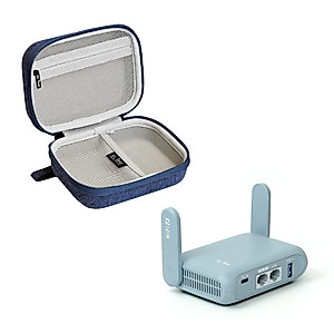 GL.iNet GL-MT3000 (Beryl AX) Pocket-Sized Wi-Fi 6 AX3000 Wireless Travel Gigabit Router & Gadget Organizer Case (Blue)
