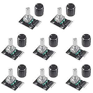 MELIFE 8pcs KY-040 Rotary Encoder Module Brick Sensor Development Board with Knob Cap DIY Kit for KY-040