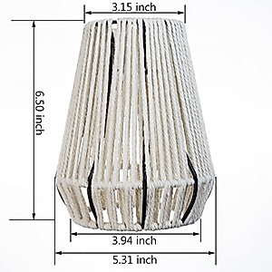 Unique Small Natural Boho LampShade For Ceiling Light Fixture Hanging Decorations Rustic shadelamp For Dinging Room, Farmhouse,Beige Color