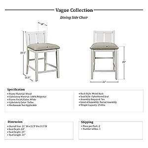 Lexicon Vague 3-Piece Pack Counter Height Set, Gray/White