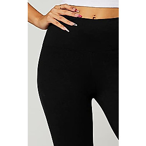 Conceited Leggings for Women - Tummy Control - 5" Waistband - Regular and Plus Size - Black - XX-Large - 3X-Large