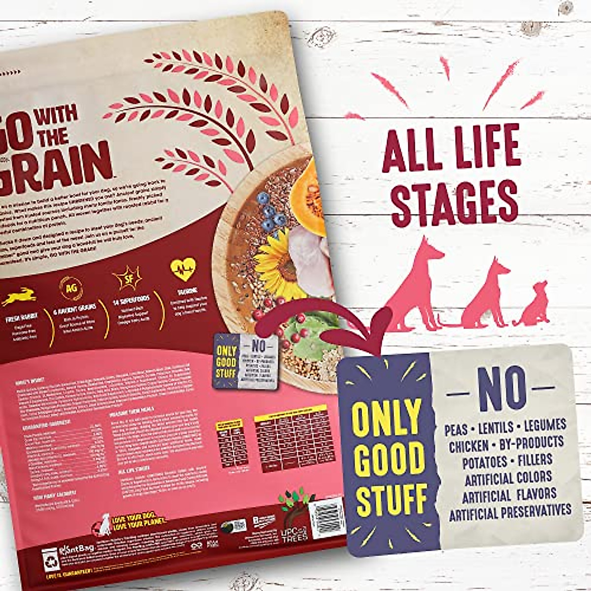 Unrefined Roasted Rabbit with Ancient Grains & Superfoods Dry Dog & Puppy Food, 4 lb.