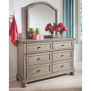 Signature Design by Ashley Lettner Traditional 6 Drawer Youth Dresser with Dovetail Construction, Light Gray