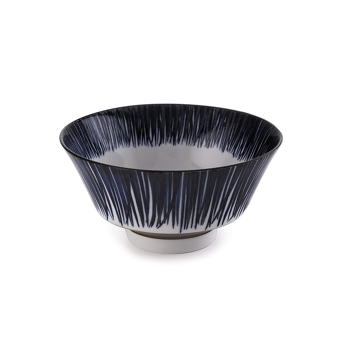 Hinomaru Collection Authentic Japanese Minoyaki Porcelain Handpainted Rice Bowl Tayo Multi Purpose Bowls Set 7.09 fl oz 5 inch W Set of 4 Rice Bowls Set (Tokusa)