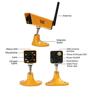 Swift Hitch SH04 Wireless Battery Backup Camera System for Trailer Hitch Up, RV Rear View via WiFi Link and Monitoring on iPhone/iPad or Android Devices