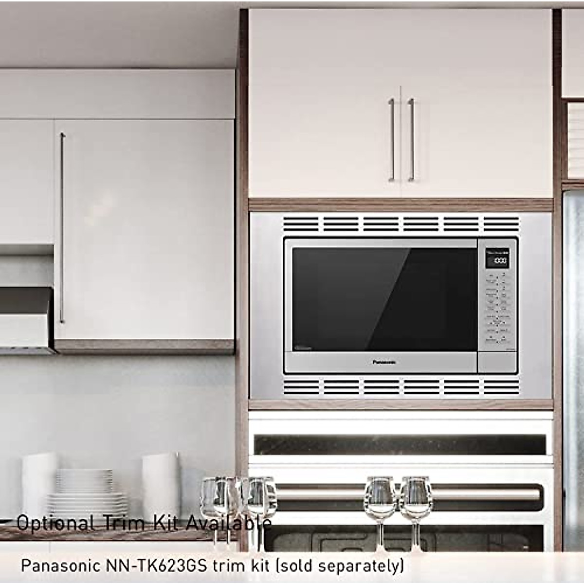 Panasonic NN-GN68KS Countertop Microwave Oven 2-in-1 FlashXpress Broiler, Inverter Technology for Even Cooking and Smart Genius Sensor, 1000W, 1.2 cu.ft Microwave-NN-GN68KS (Stainless Steel/Silver)