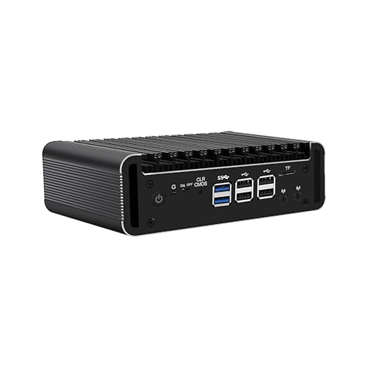 HUNSN Micro Firewall Appliance, Mini PC, VPN, Router PC, Intel Alder Lake-N 12th Gen N100, RJ36, GPIO, TF Slot, HDMI, DP, 4 x 2.5GbE I226-V, Barebone, NO RAM, NO Storage, NO System