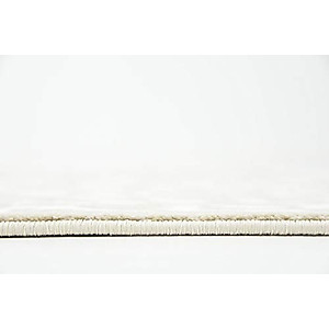 Unique Loom Rushmore Collection Area Rug - Johnson (5' 1" x 8' Rectangle, Snow White/ Beige)