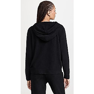 Eberjey Women's Boucle Hoodie, Black, S