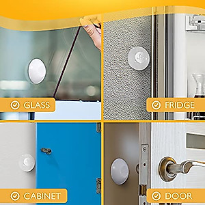 Ducki Door Stopper Wall Protector - Self Adhesive, Quiet, Reusable Shock Absorbent Gel - The Home or Office - Elegant Door Handle Silencer and Wall Protection Solution- (4pk)(White)