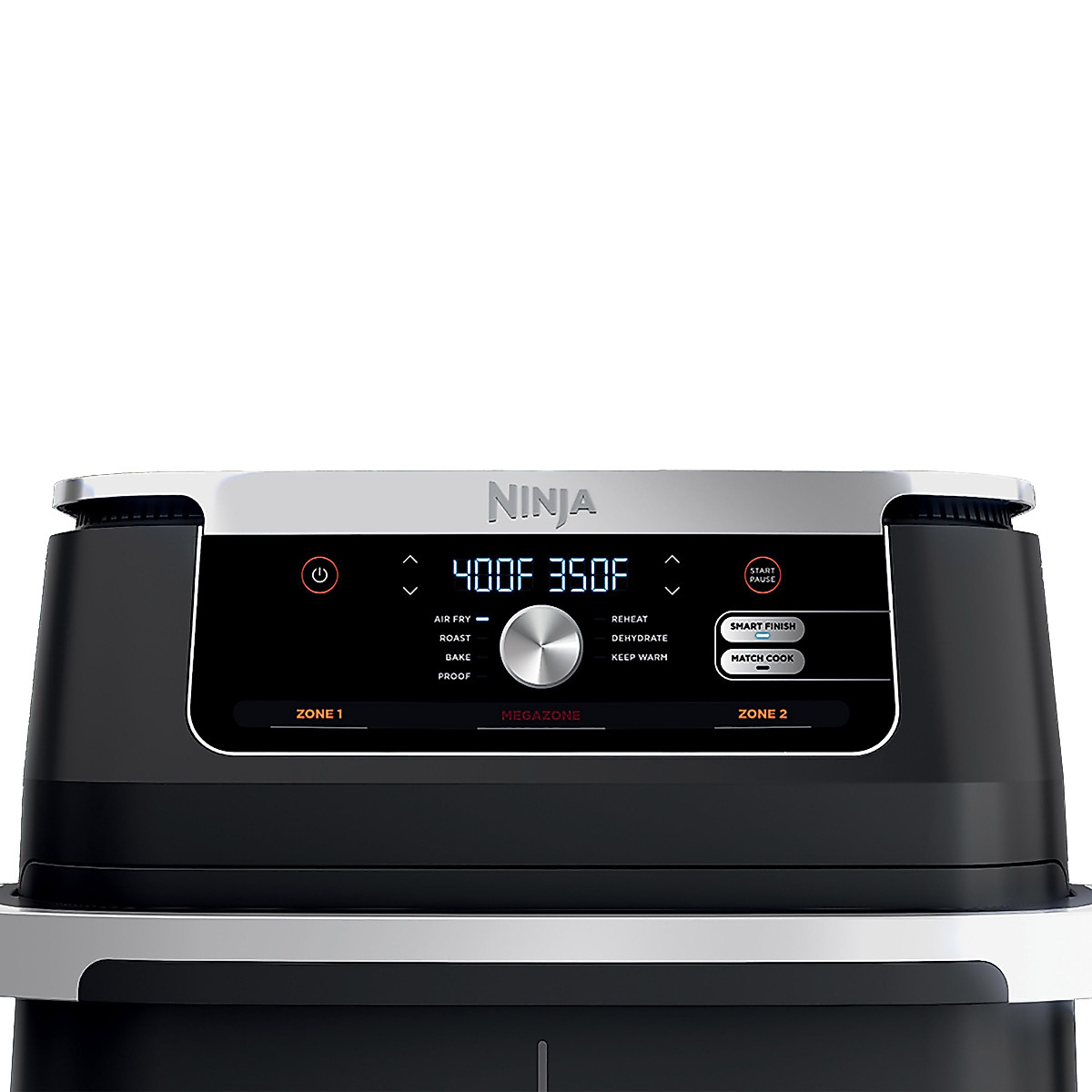 Ninja AD600CO Foodi 7-in-1 FlexBasket Air Fryer with 11-QT MegaZone & Basket Divider for Full Meals, Smart Finish Cook 2 Foods 2 Ways, Family Sized Capacity, Air Fry, Roast & More (Renewed)