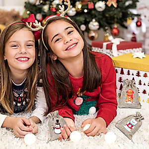 JUNEBRUSHS St Patricks Day Burlap Gift Bags, 42 Pack Saint Patricks Linen Burlap Bag with Drawstring St. Patrick's Day Goodie Candy Treat Bags for Kids Irish Party Favors Shamrock Clovers Small Gift Bags