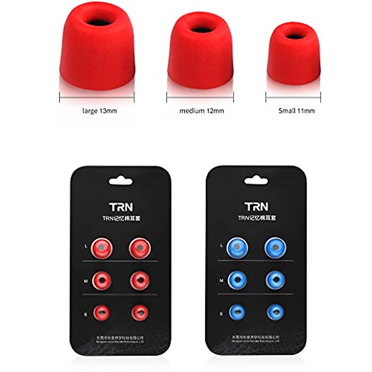 Super Soft Ear Plug 3pairs T400/t500(l m s) 4.9mm Caliber Ear Pads/Memory Ear Plug Foam Eartips,Soundproof Soft Sponge Silicone Ear Plugs for in-Ear Headphones Ear Tips Sponge Pads Accessories (Blue)