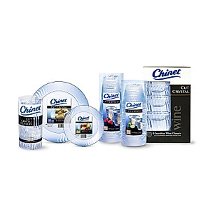 Chinet Cut Crystal Clear Plastic 10 inch Plates 20 ct.